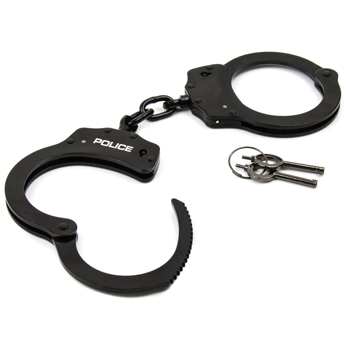 Professional Heavy Duty Steel Handcuffs - Double Lock Metal Handcuffs