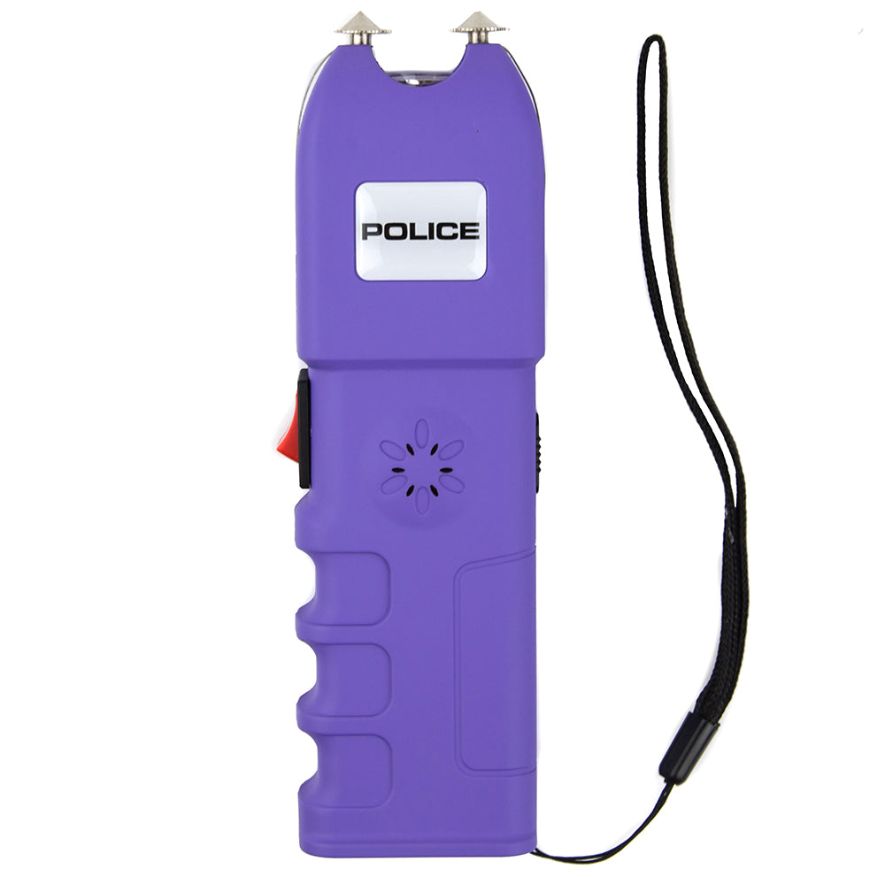 Police Stun Gun 928 Rechargeable with LED Flashlight & Siren Alarm